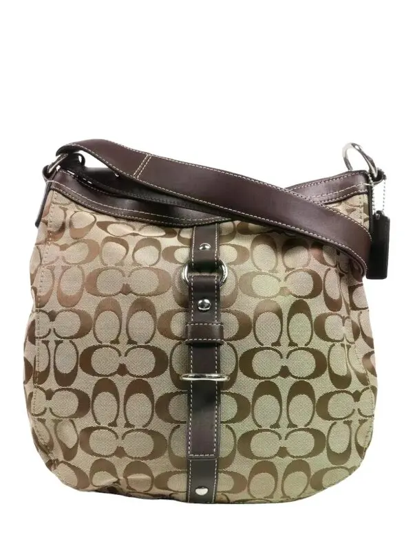 COACH VINTAGE Monogram Print Shoulder Bag - Neutrals