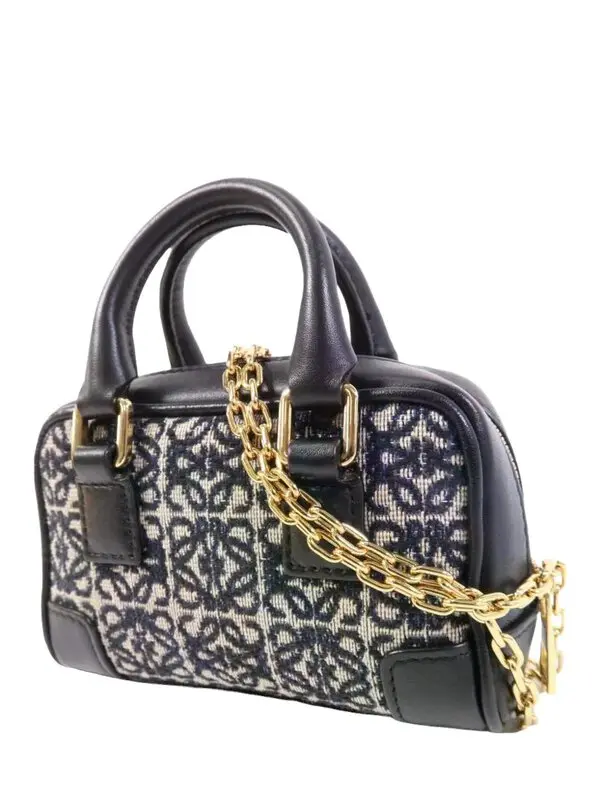 Loewe Amazona Nano Anagram Tote Bag - Black