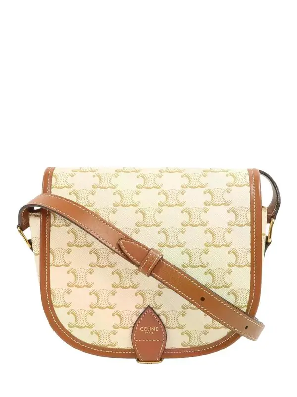 Celine Triomphe Folco Shoulder Bag - Neutrals