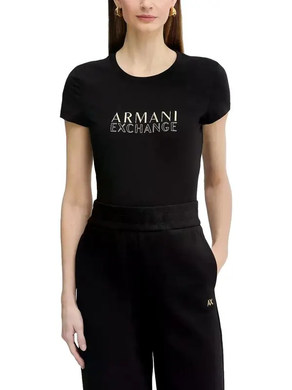 Armani Exchange Logo Lettering T-shirt - Black