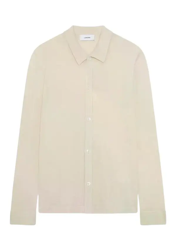 LARDINI Silk Knitted Shirt - Neutrals