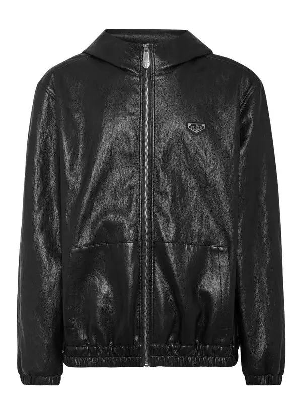 Philipp Plein Zip-up Hooded Jacket - Black
