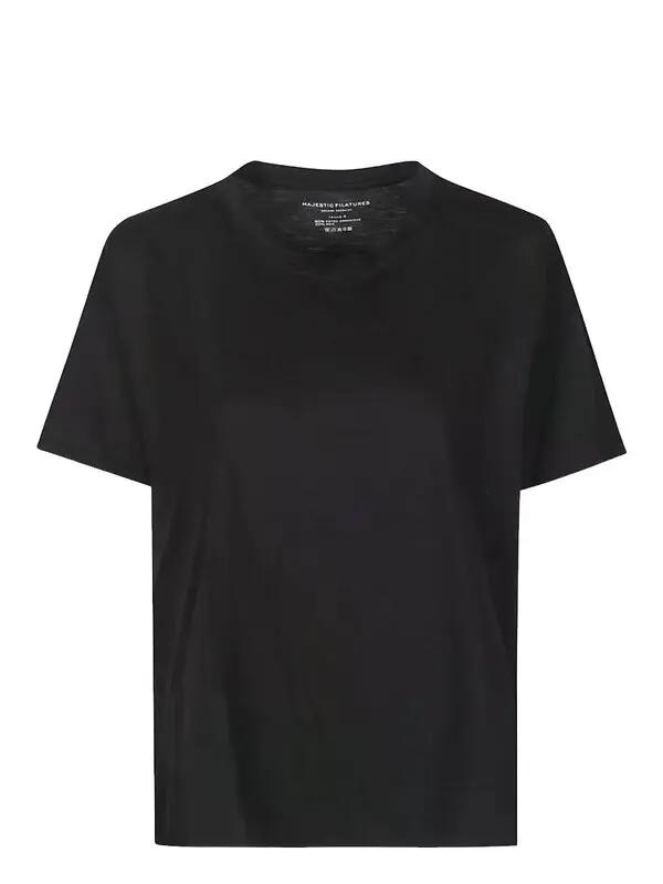Majestic Filatures Short-sleeve Crewneck T-shirt - Black