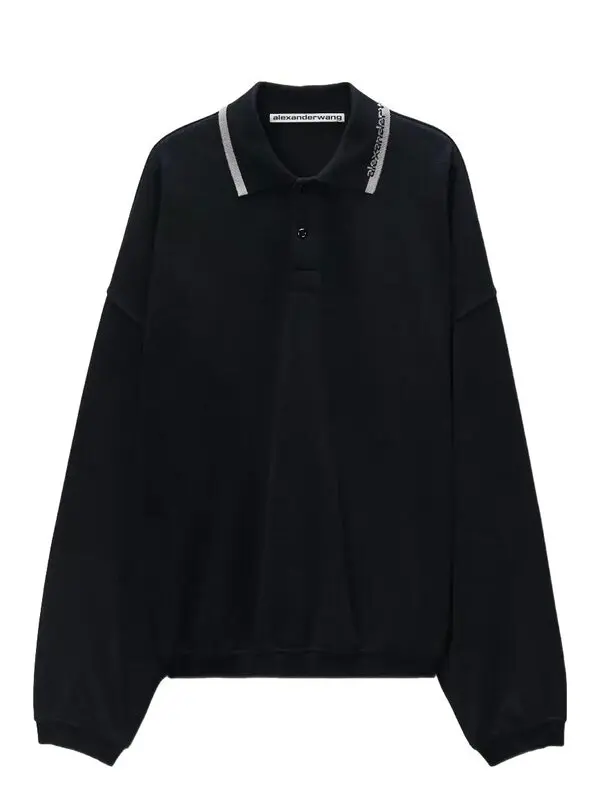 Alexander Wang Long-sleeve Polo Shirt - Black