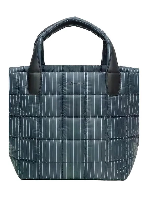 VEECOLLECTIVE Porter Quilted Pinstripe Tote Bag - Blue