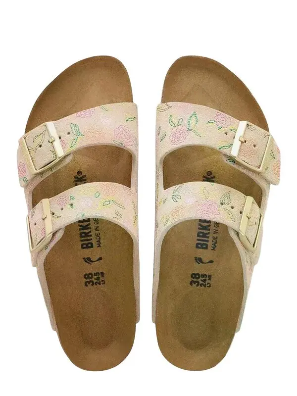 BIRKENSTOCK Arizona Floral Print Sandals - Neutrals