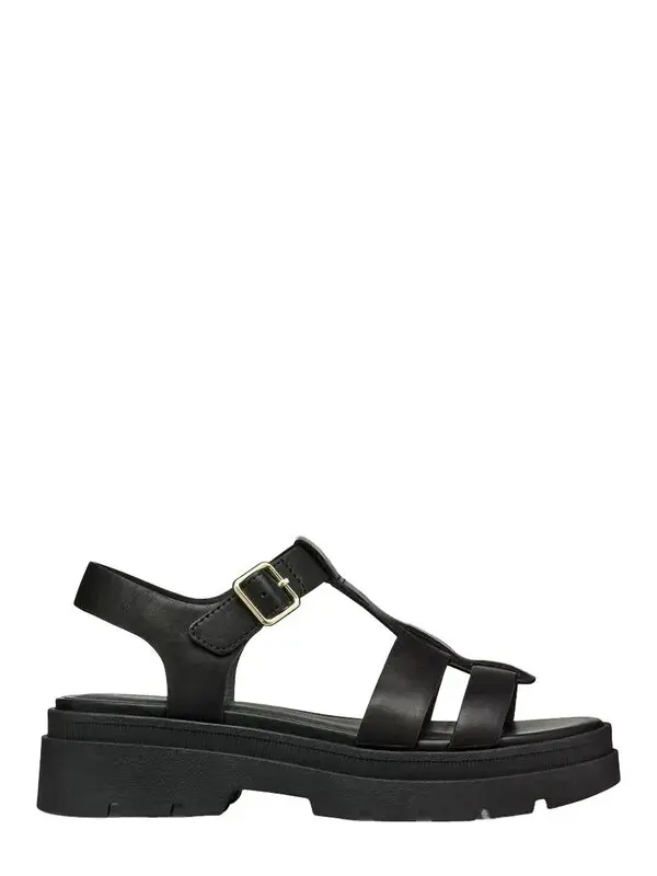 Geox Buckle-fastening Lug Sole Sandals - Black