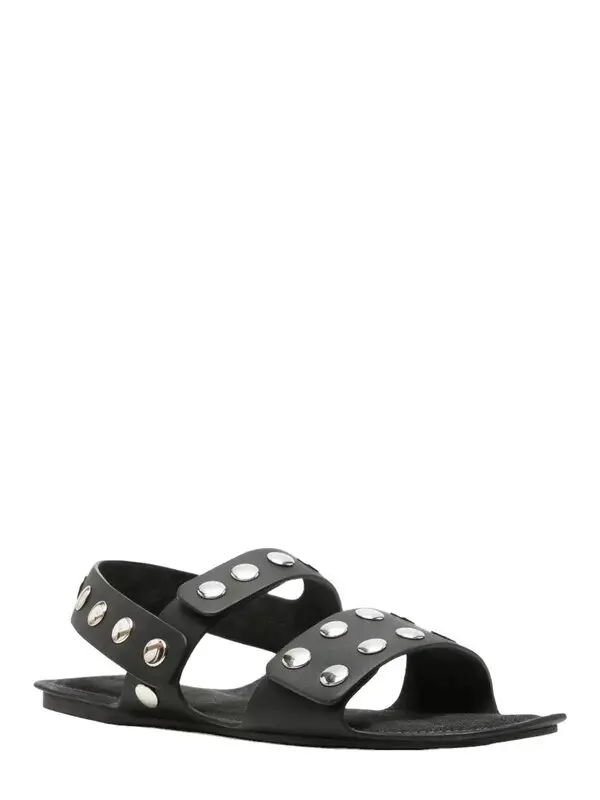 Khaite Boden Studded Flat Sandals - Black