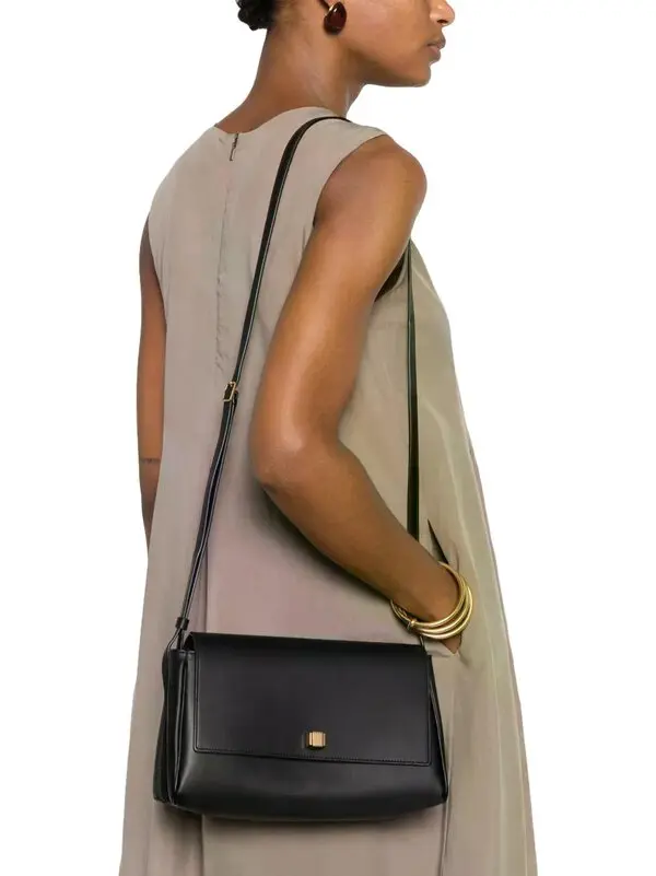 Khaite Audrey Leather Crossbody Bag - Black