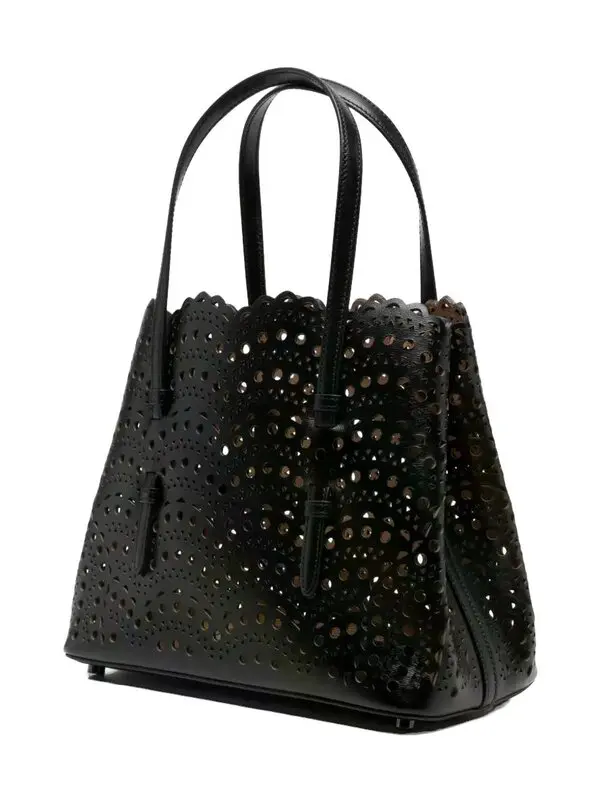 Alaïa 25 Mina Laser-cut Tote Bag - Black