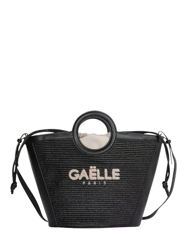 GAELLE Maxi Shopper Woven Backpack - Black