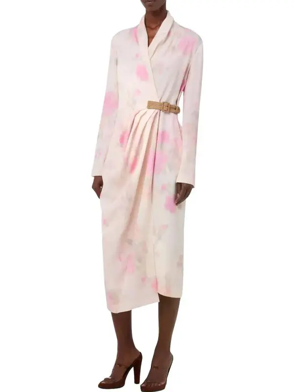 Moschino Printed Midi Dress - Pink