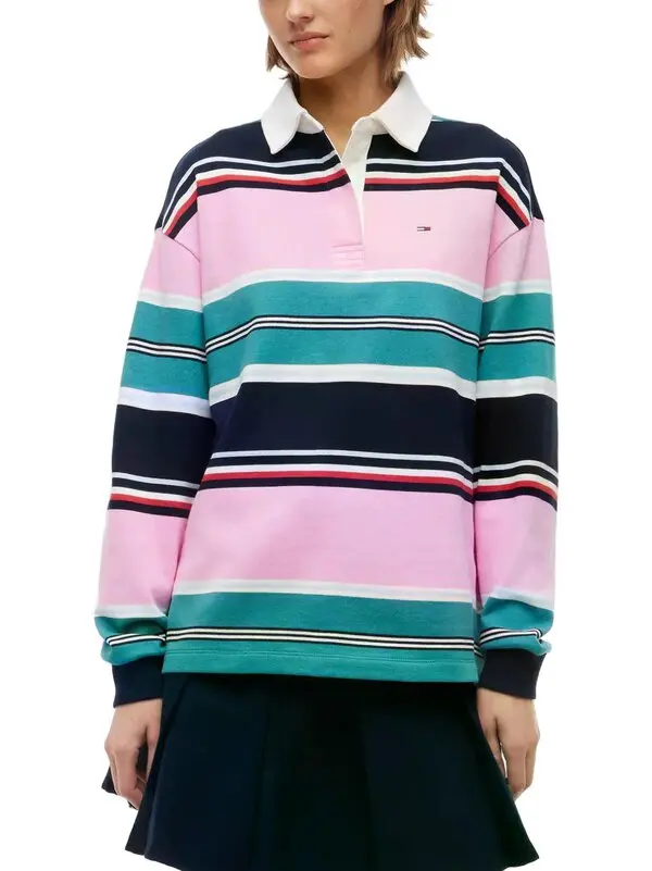 Tommy Hilfiger Striped Polo Shirt - Pink