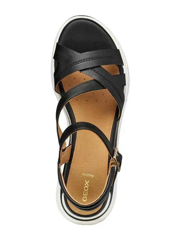 Geox Crossover Strap Buckle-fastening Sandals - Black
