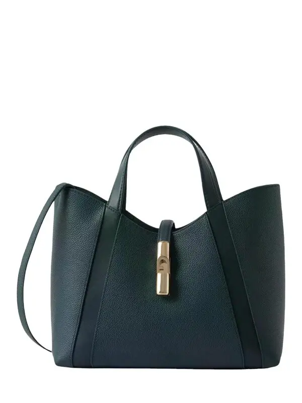 Furla Goccia Leather Tote Bag - Green