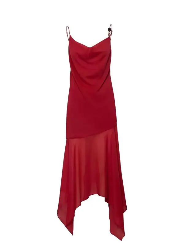 BAOBAB Carlota Asymmetrical Midi Dress - Red