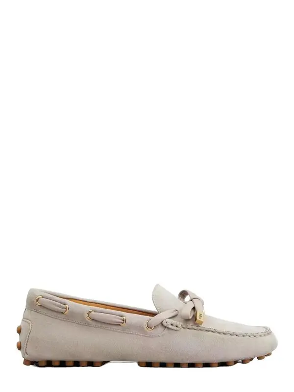 TOD'S Gommino Bow Detail Loafers - Neutrals