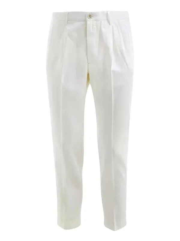 CRUNA Clichy Pleated Linen Trousers - White