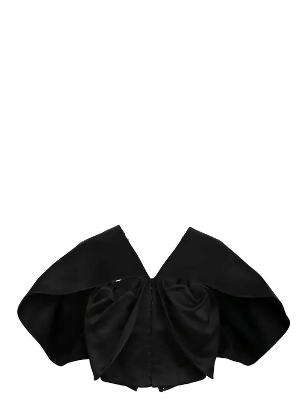 LOUIS VUITTON Cape-shoulder Corset Top - Black