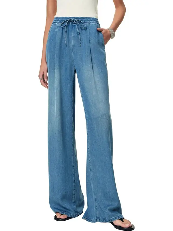 Fabrique Eva Wide Leg Jeans Shorter Length - Blue