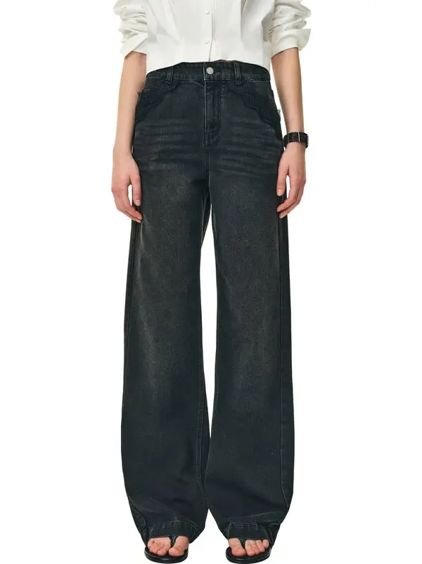 Fabrique Vivian Jeans In Cotton Denim - Black