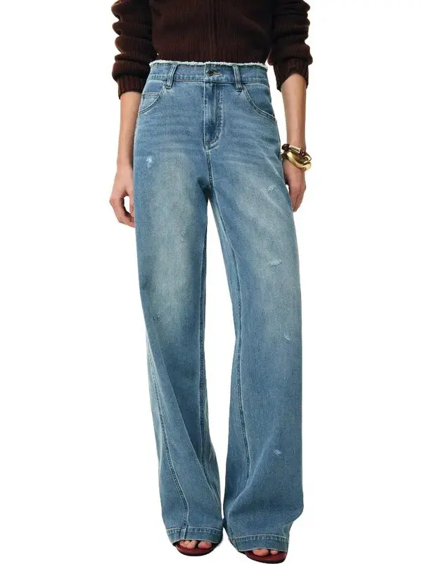 Fabrique Raven Wide Leg Jeans - Blue