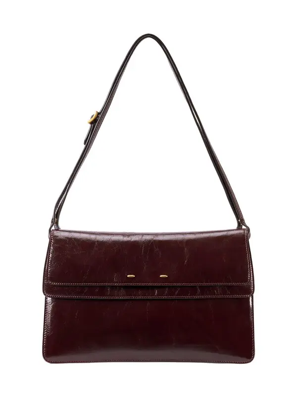 Fabrique Soft Rialto Bag In Oil-waxed Cowhide Leather - Red