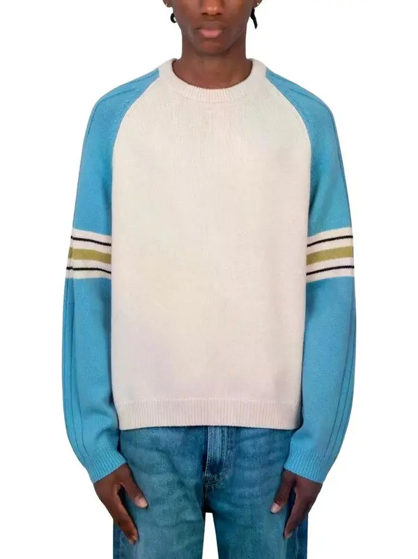 StÜssy Logo-print Raglan Sleeve Sweater - Blue