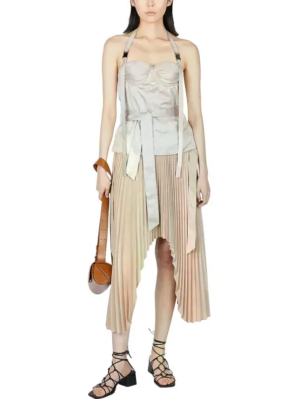 Rokh Halterneck Corset Top - Neutrals