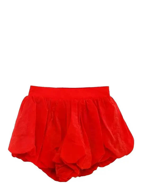 THE FRANKIE SHOP Pleated Puff Shorts - Red