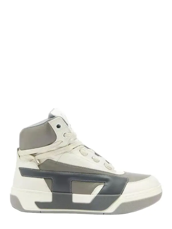 DIESEL® S-ollie Mid Logo-patch High-top Sneakers - Neutrals