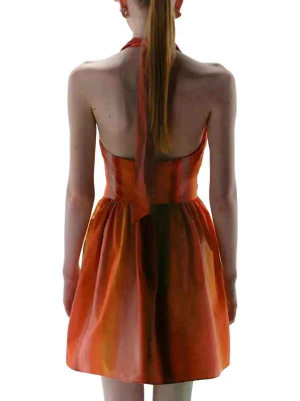 BAOBAB Agustina V-neck Ruched Mini Dress - Orange