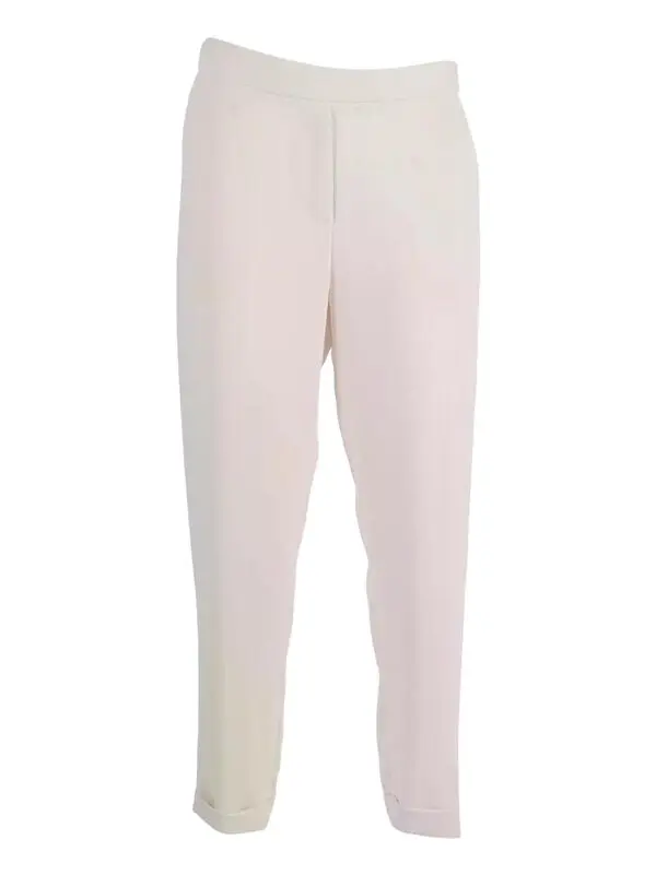P.a.r.o.s.h Elasticated-waistband Turn-up Trousers - Neutrals