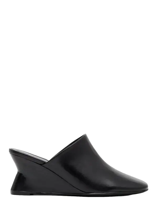 Paloma Wool Wedge-heel Leather Mules - Black