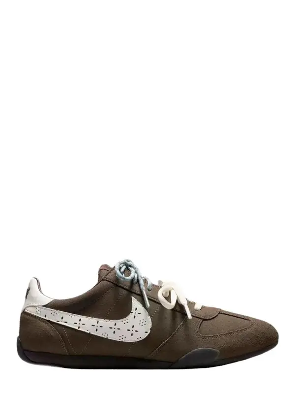 Nike Perforated Logo Suede Sneakers - Brown