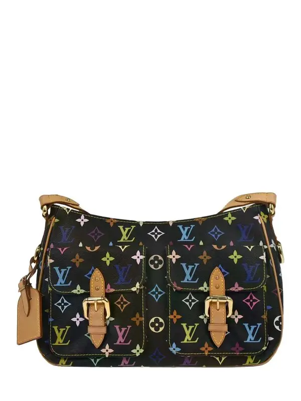 LOUIS VUITTON Monogram Multicolore Lodge Gm Shoulder Bag - Black