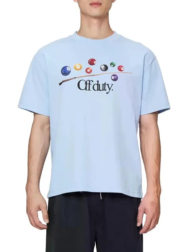 OFF DUTY Billiards Graphic-print T-shirt - Blue