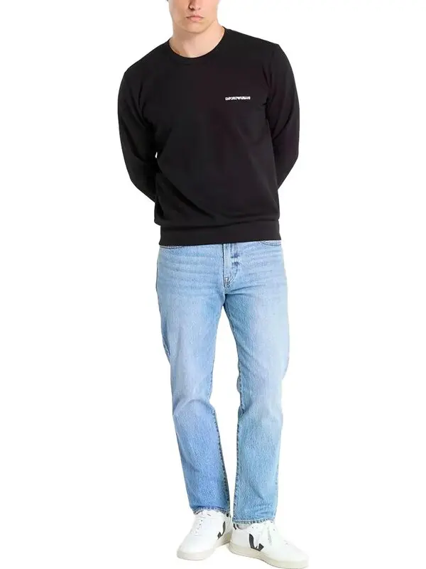 EA7 Logo Print Sweatshirt - Black