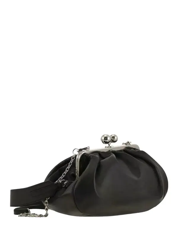 Max Mara Medium Pasticcino Leather Clutch Bag - Black