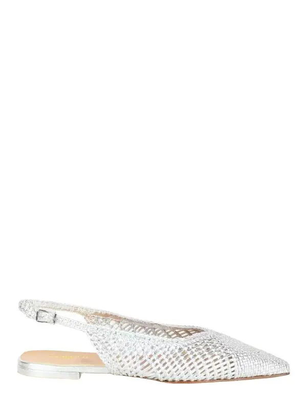 Status Intreccio Slingback Mules - Silver