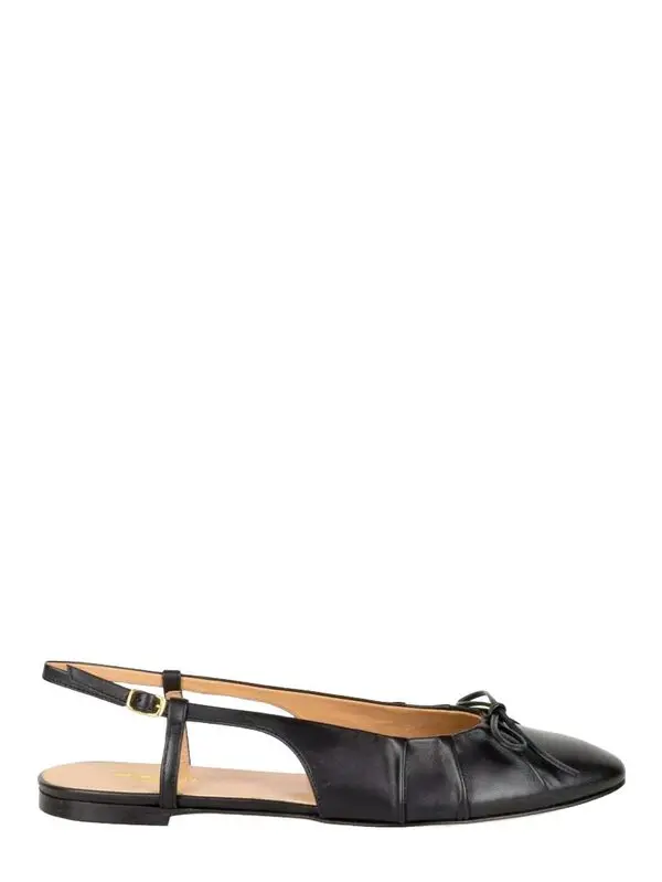 Status Bow Detail Pleated Mules - Black