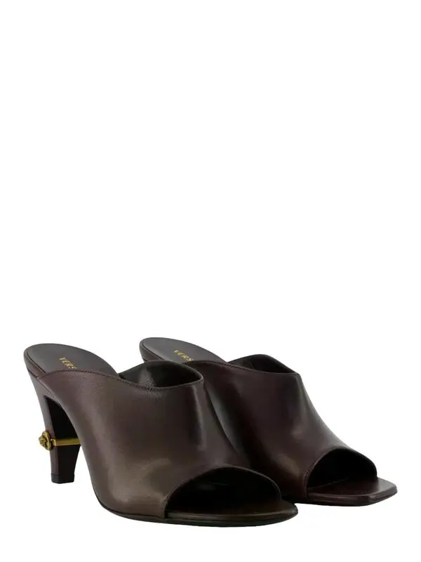 Versace Giullietta Leather Mules - Brown