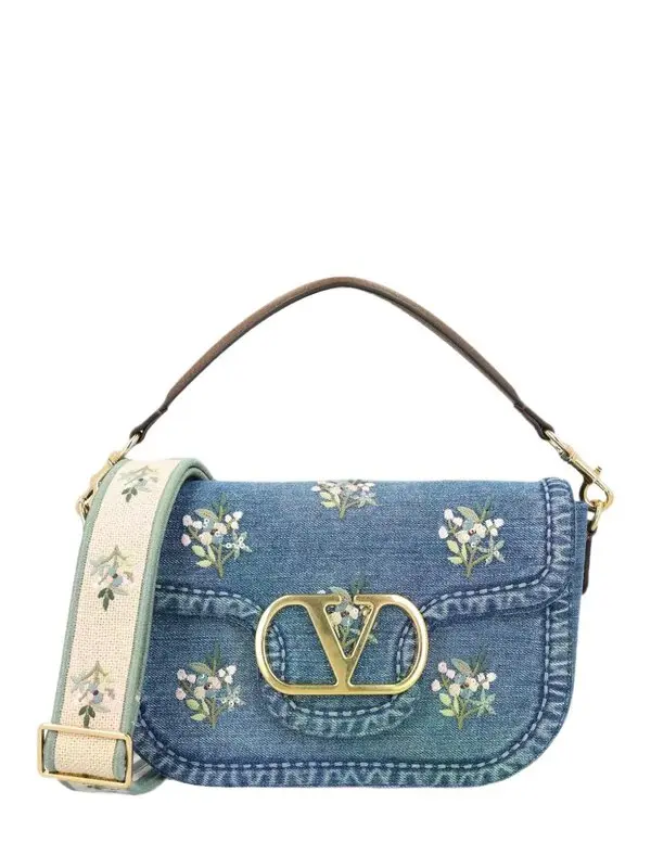 Valentino Garavani Medium Alltime Satchel Bag - Blue