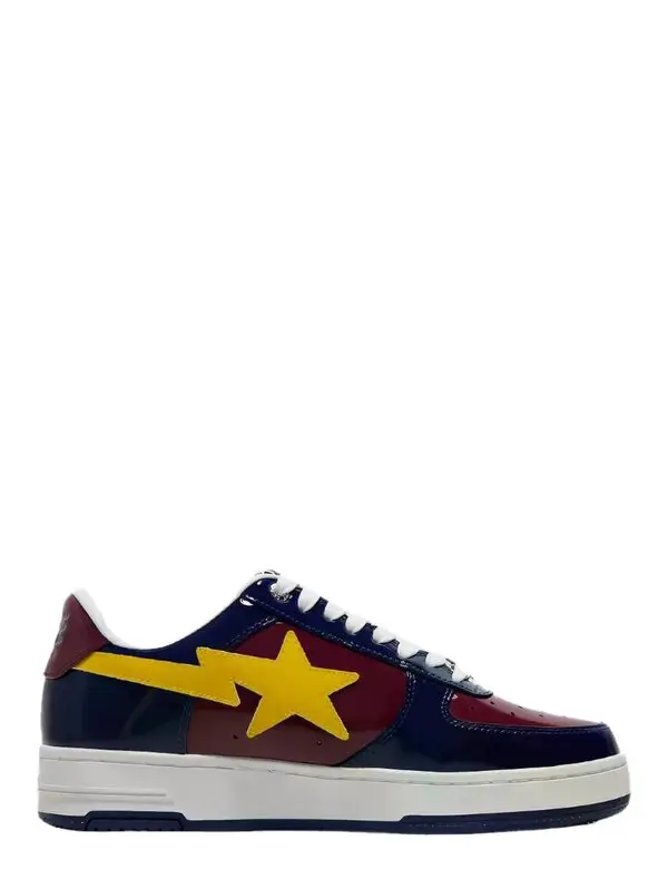 A BATHING APE Patent-leather Sta™ Sneakers - Red