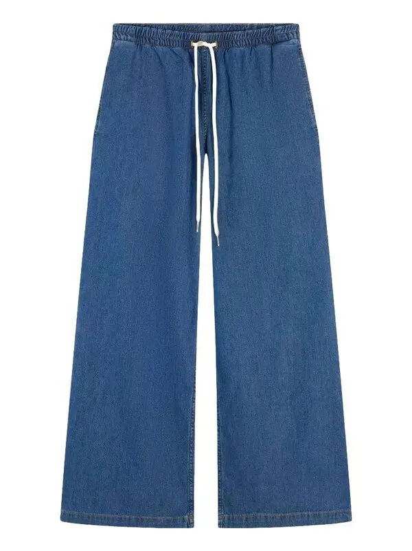 Tommy Hilfiger Drawstring Wide-leg Jeans - Blue