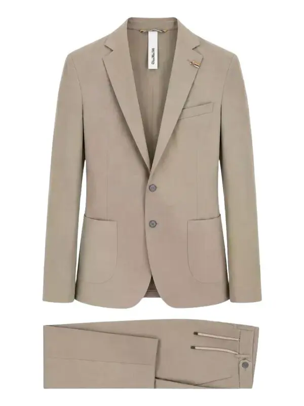 DISTRETTO 12 Notched-lapel Single-breasted Suit - Neutrals