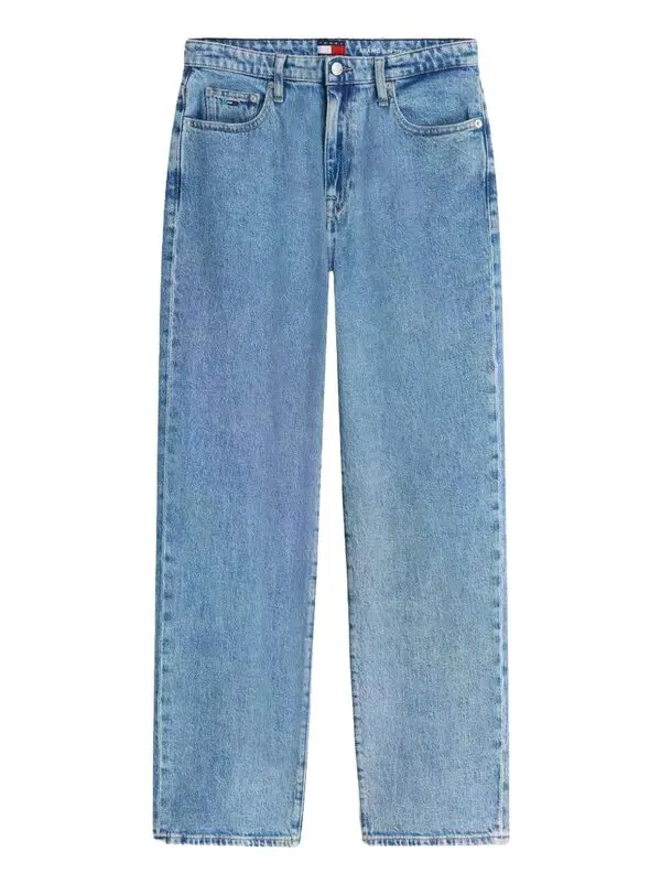 Tommy Hilfiger Straight-leg Jeans With Logo Patch - Blue
