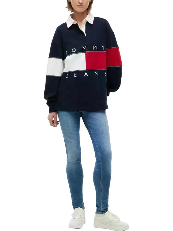 Tommy Hilfiger Logo Embroidered Sweatshirt - Blue