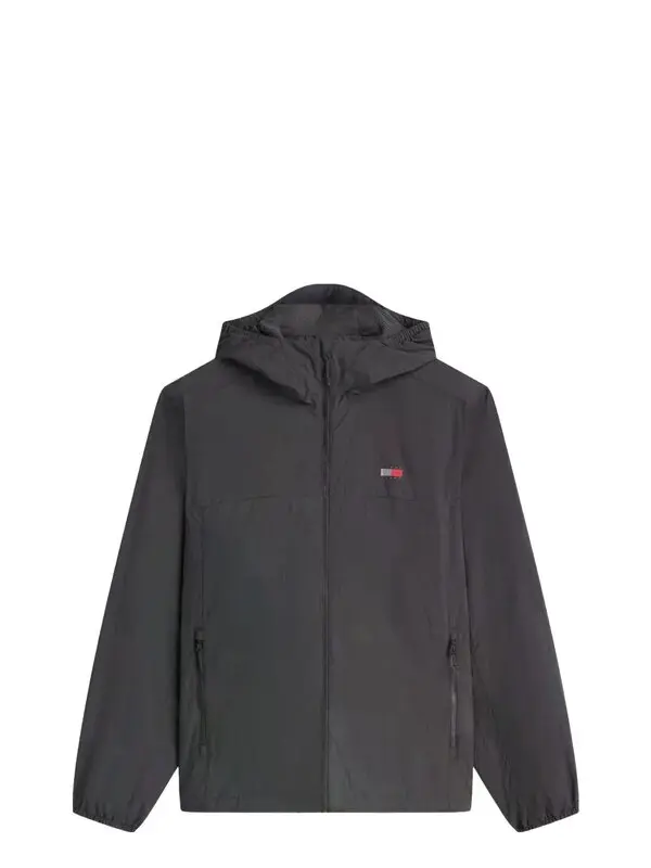 Tommy Hilfiger Logo Patch Hooded Jacket - Grey