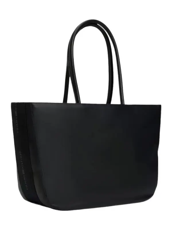 Tommy Hilfiger Logo Plaque Tote Bag - Black